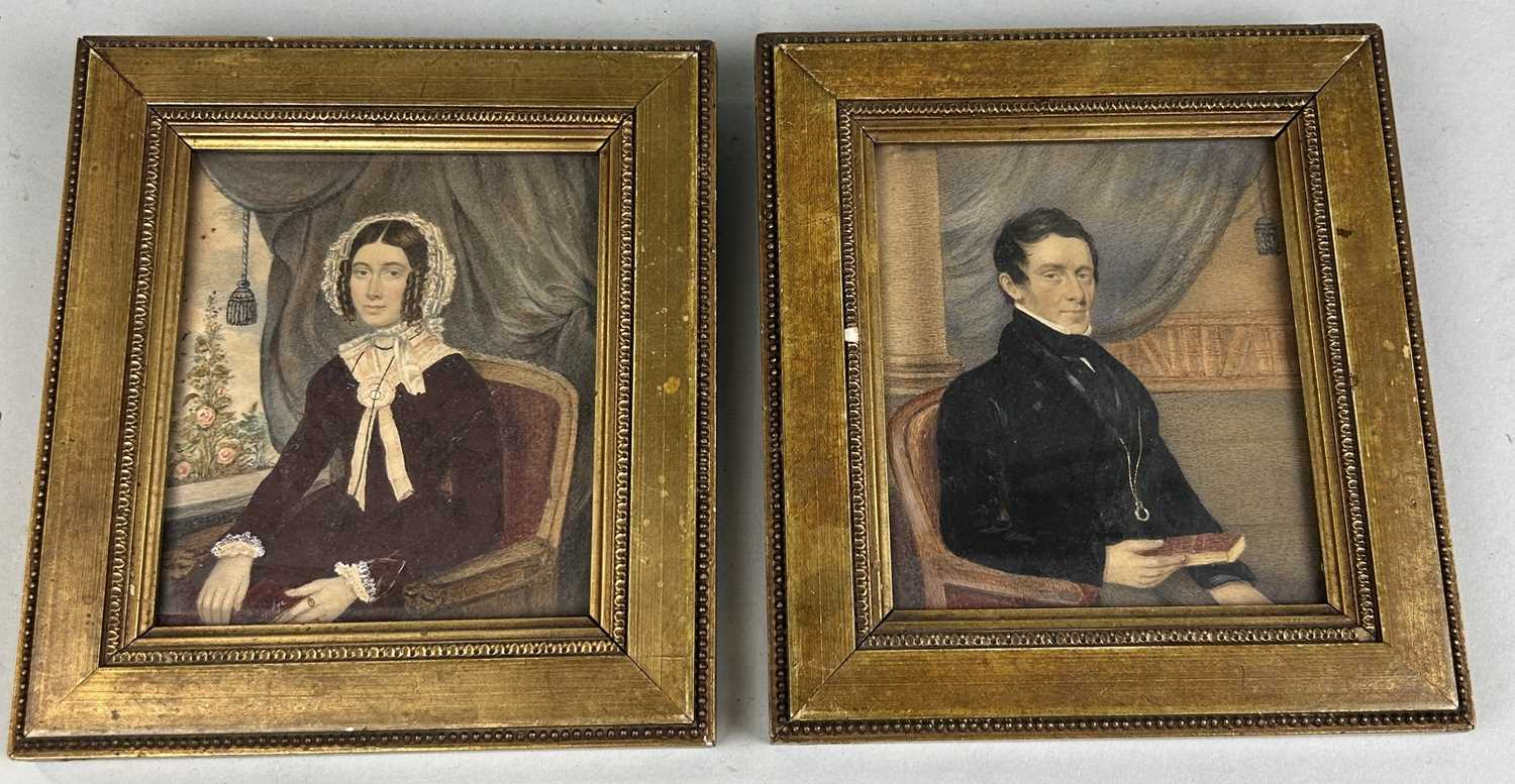 Lot 486 - A PAIR OF PORTRAIT MINIATURES DEPICTING