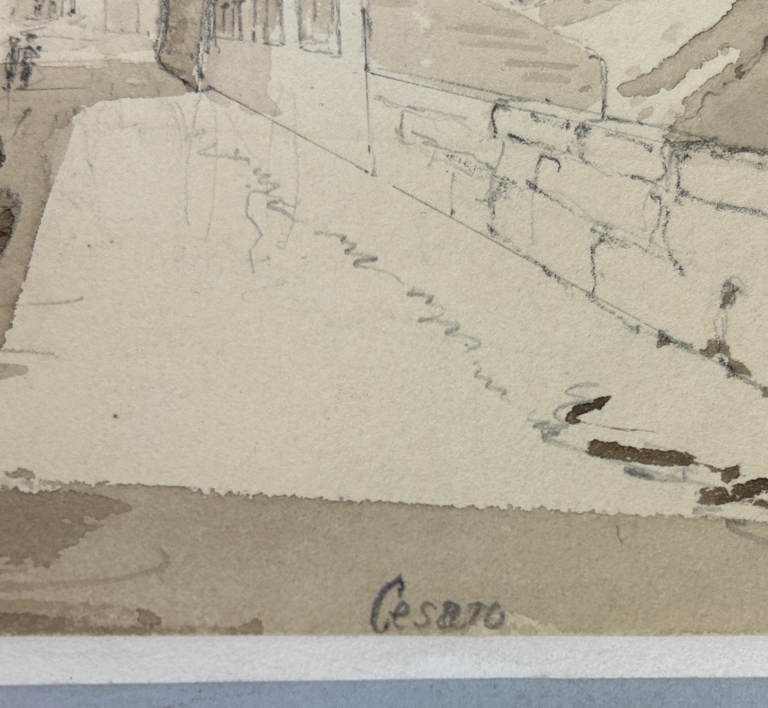 Lot 539 - AN 18TH CENTURY OR EARLIER PENCIL AND WASH