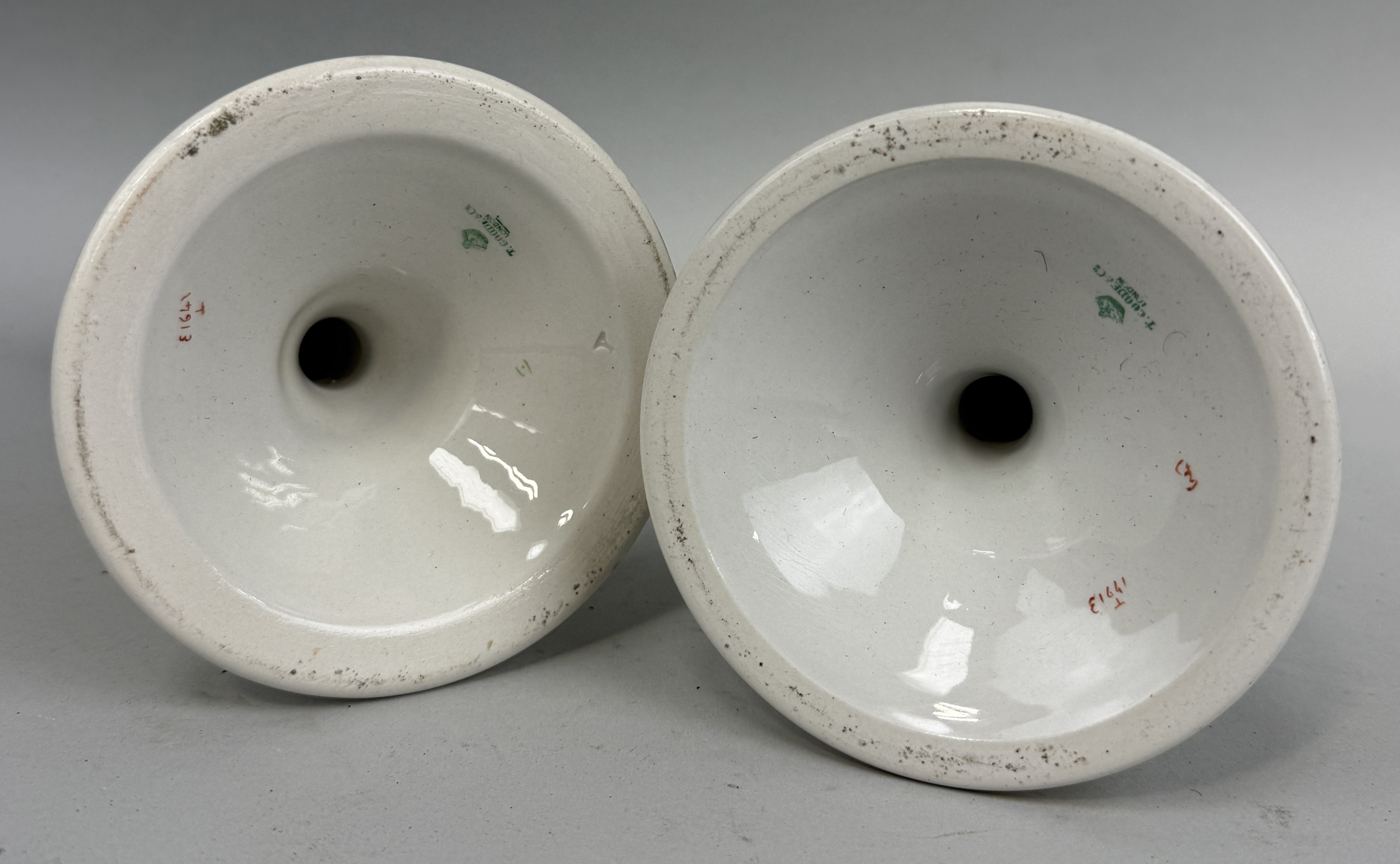 Lot 644 - A PAIR OF THOMAS GOODE RIBBON PORCELAIN