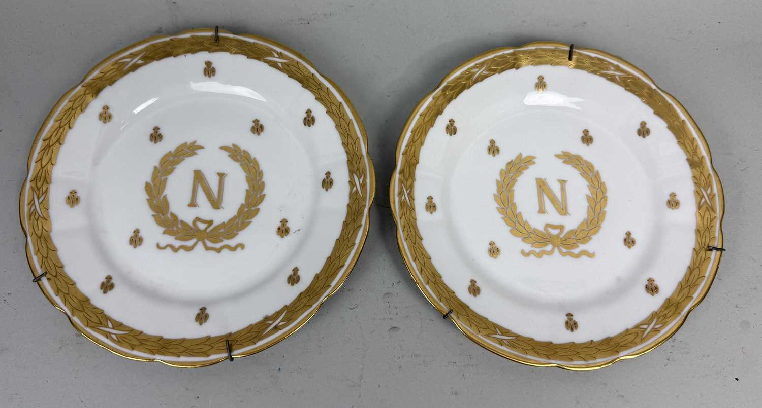 Lot 605 - A PAIR OF PORCELAIN NAPOLEONIC PLATES