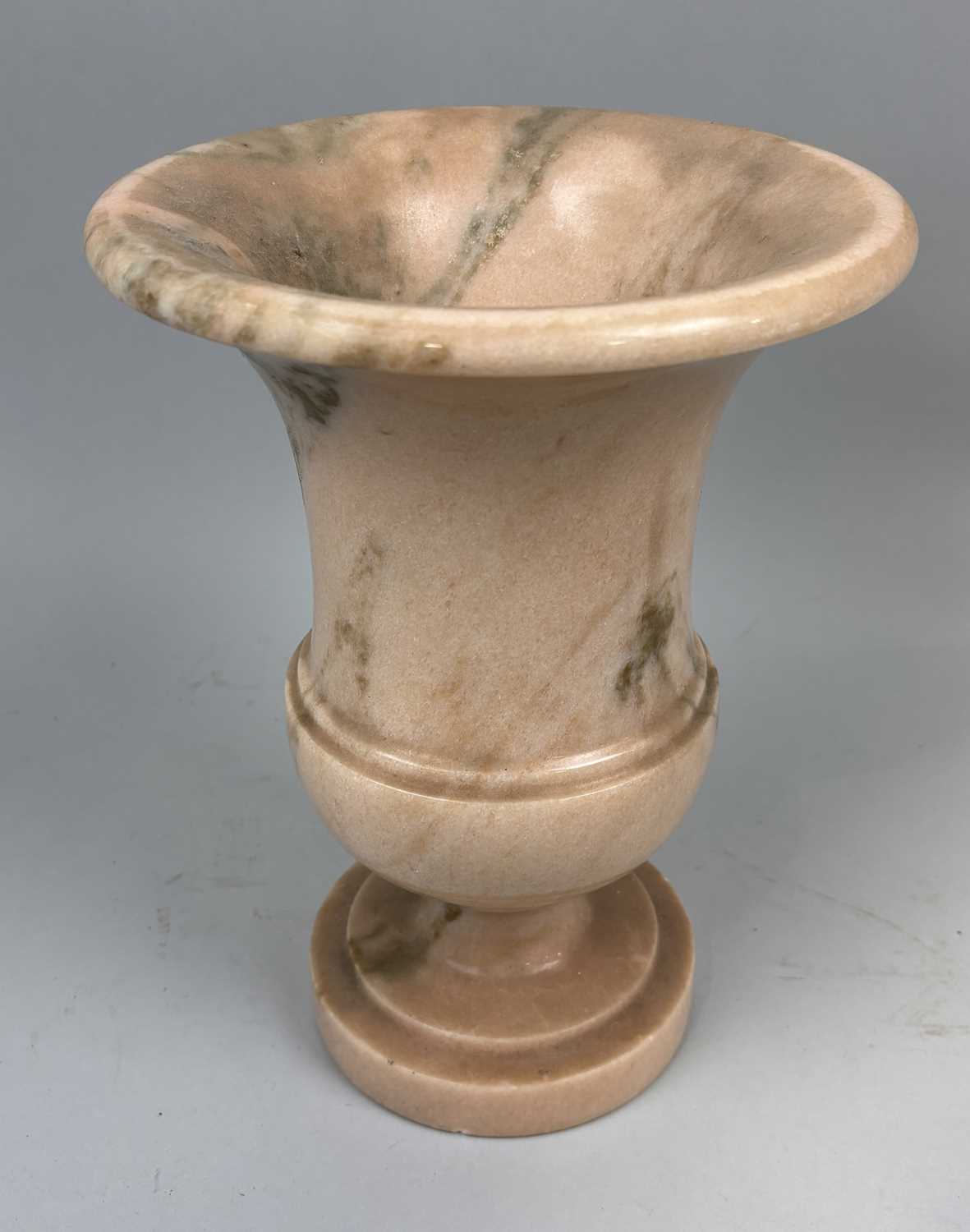 Lot 737 - A PORTUGUESE 'MARBLARTE' PINK MARBLE URN