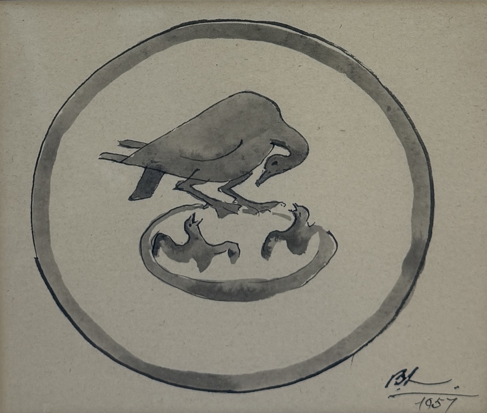 Lot 156 - BERNARD LEACH (1887-1979): A WATERCOLOUR