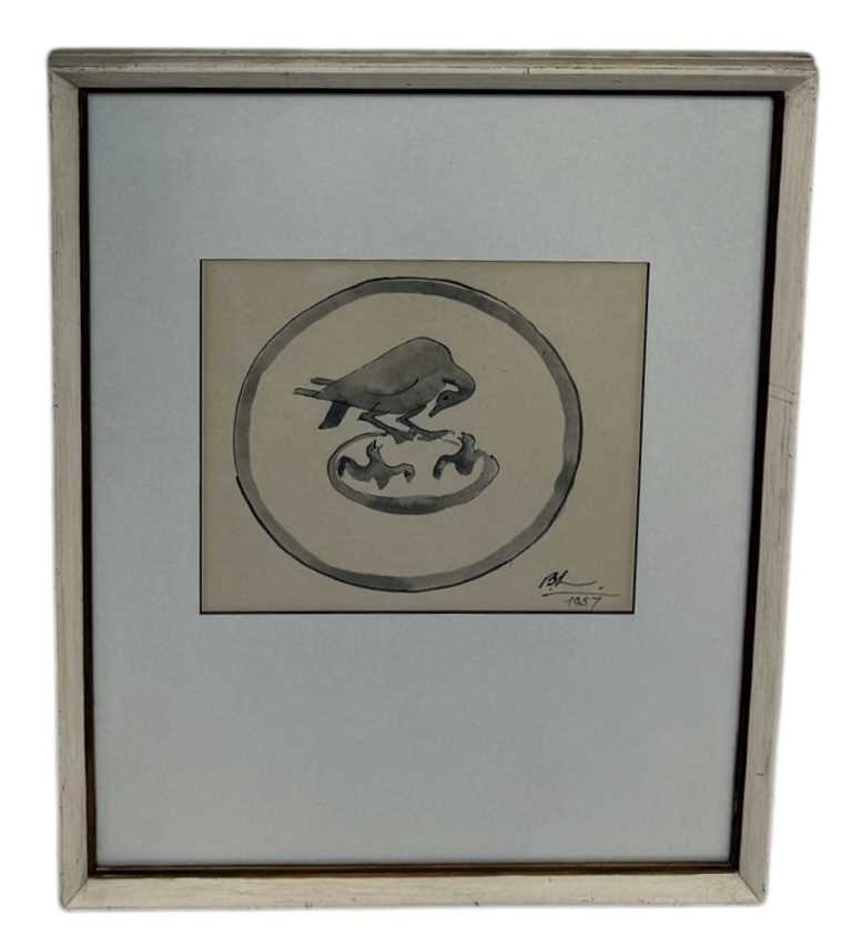 Lot 156 - BERNARD LEACH (1887-1979): A WATERCOLOUR