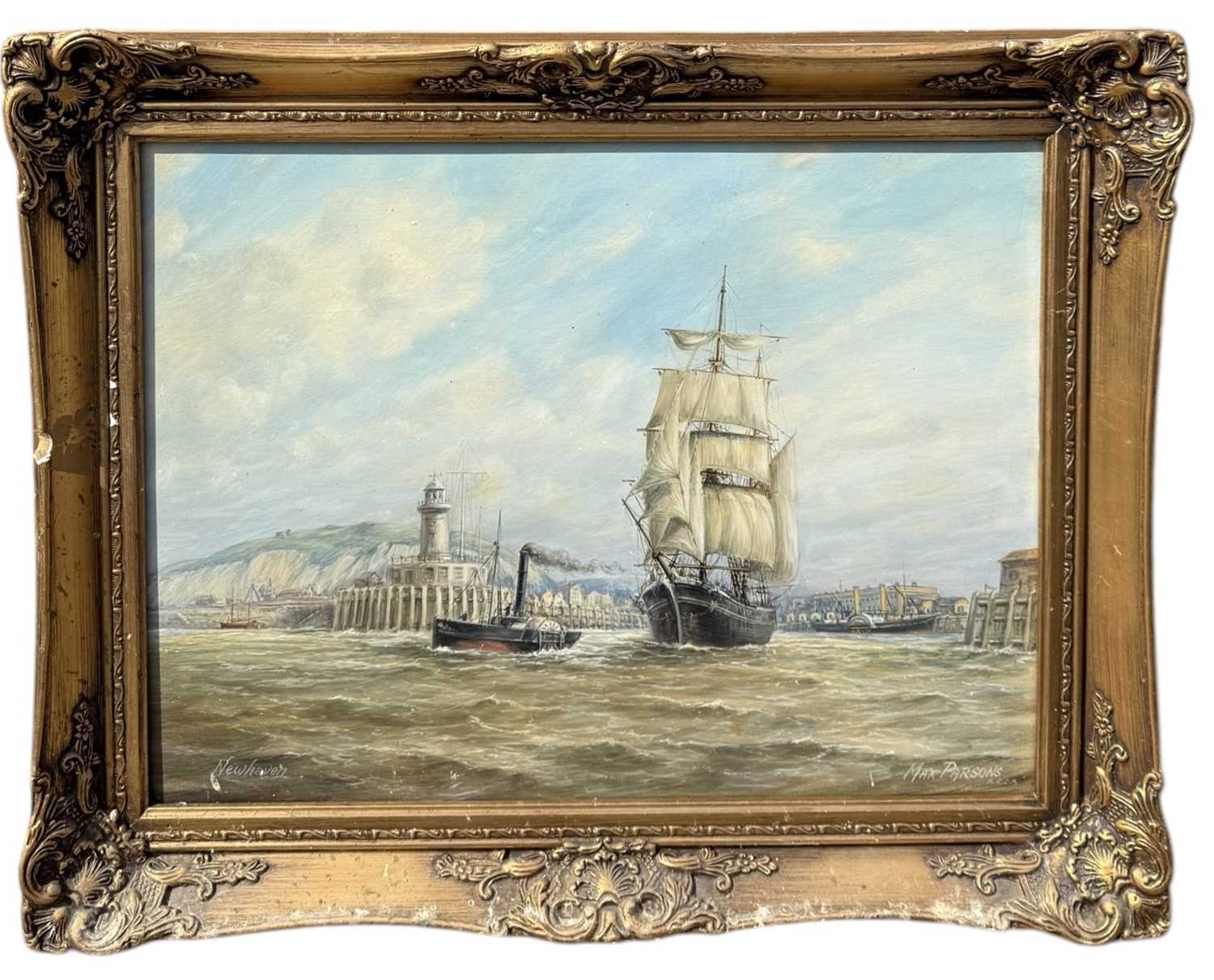 Lot 113 - MAX PARSONS: AN OIL PAINTING ON BOARD