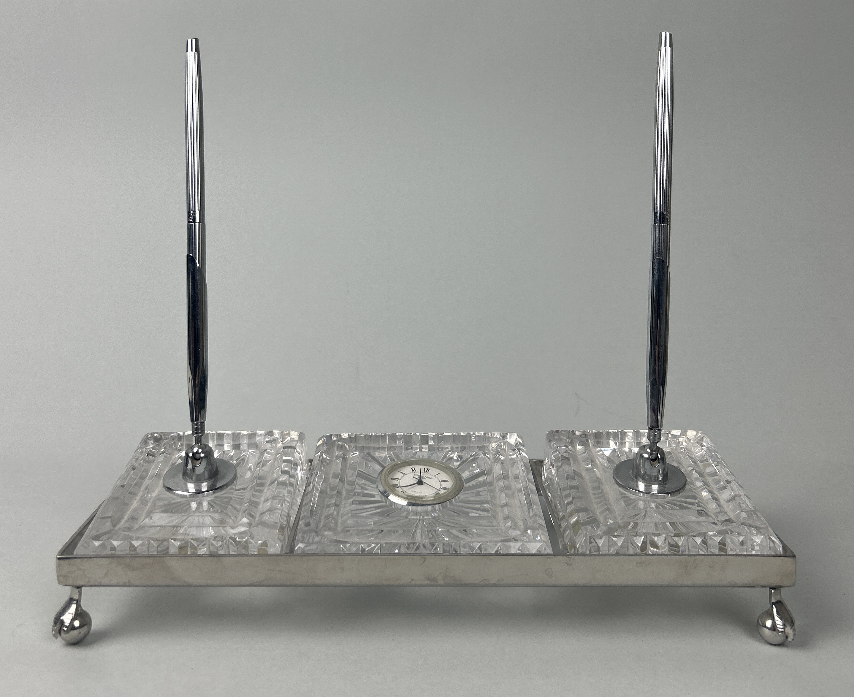 Lot 651 - A WATERFORD CRYSTAL WRITING STAND