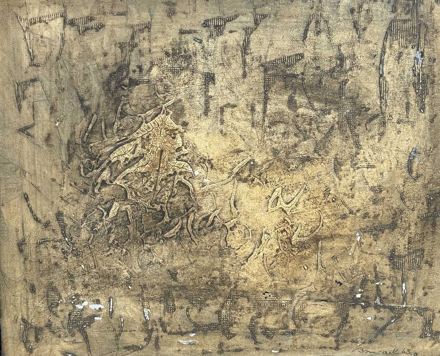 Lot 644 - HORST ROBERT BONSACK: AN ABSTRACT OIL
