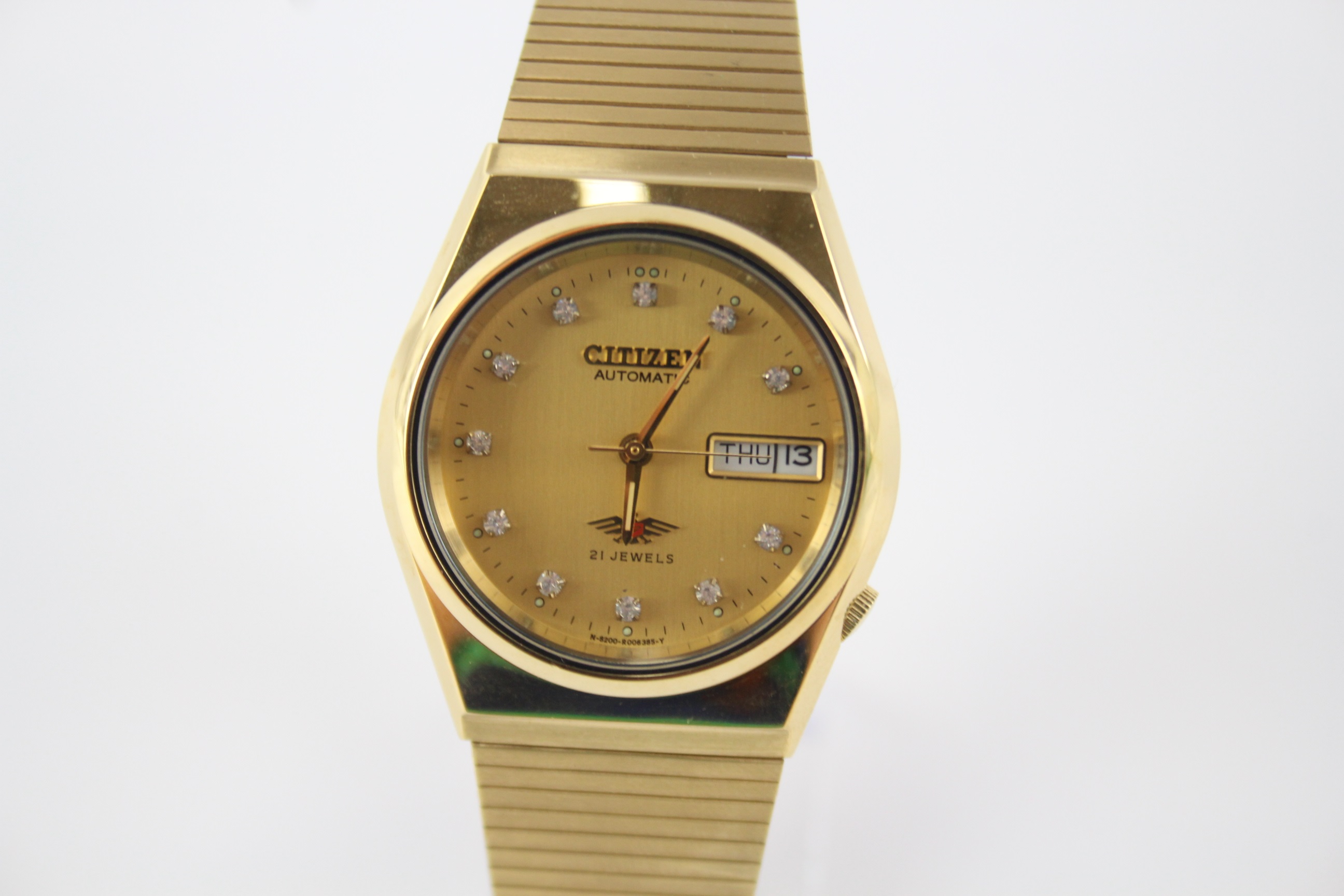 Lot 429 - A MEN'S VINTAGE CITIZEN EAGLE 7 GOLD TONE
