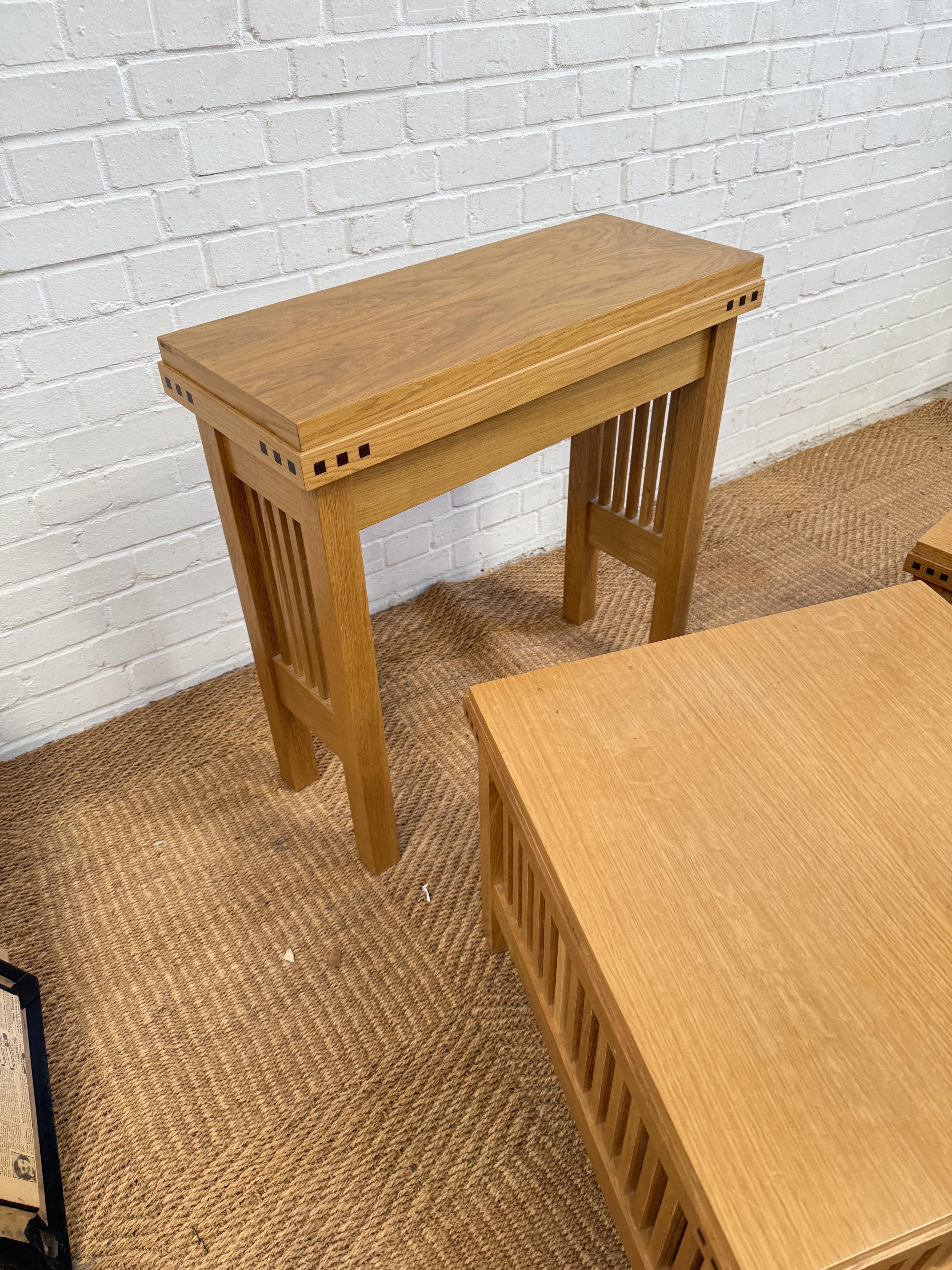 Lot 891 - RICHARD NEWNHAM: A PAIR OF SIDE TABLES AND