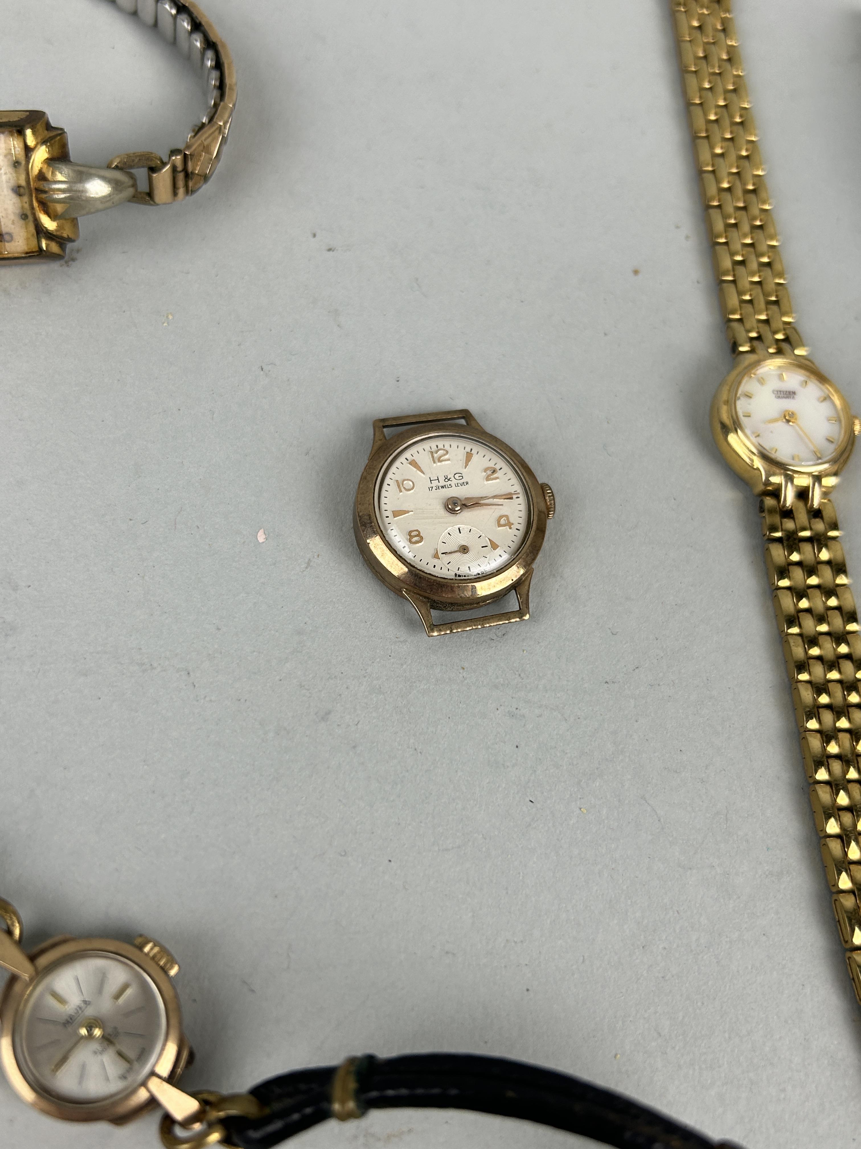 Lot 173 - SEVEN WATCHES TO INCLUDE TWO 9CT GOLD CASES