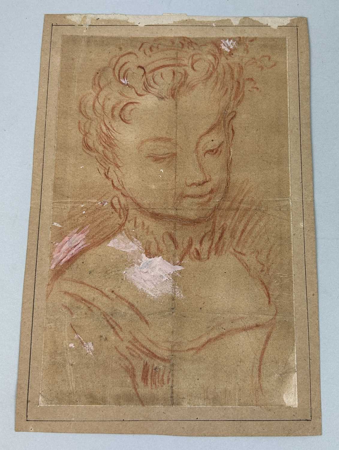 Lot 522 - OLD MASTER: A RED CHALK DRAWING DEPICTING A
